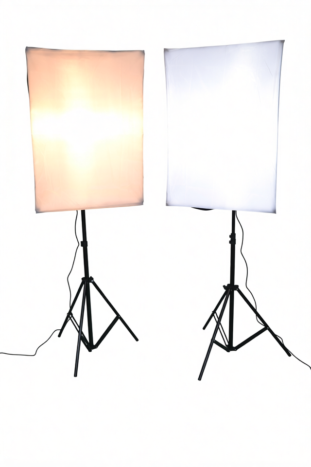 20x27in Softbox Lighting Kit w/ Dimmable Bi-Color LED Lights & Stands ...
