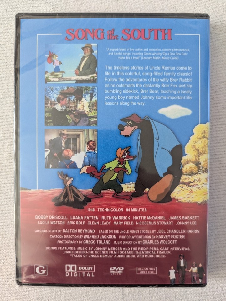 Song of the South The Tales of Uncle Remus Deluxe Edition DVD Sealed ...