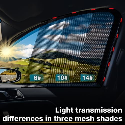 Car Window Shades, Car Window Covers Baby Breathable Mesh UV 14#Mesh ...