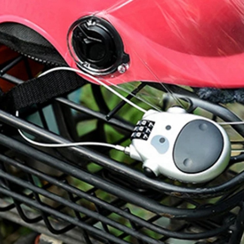 Telescopic Coded Lock Cartoon Cow Lock with Retractable Steel Cable ...