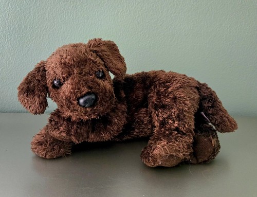 Chocolate Labrador Lab Plush Dog Ty Silk 2001 Nuzzle Dark Brown Puppy ...