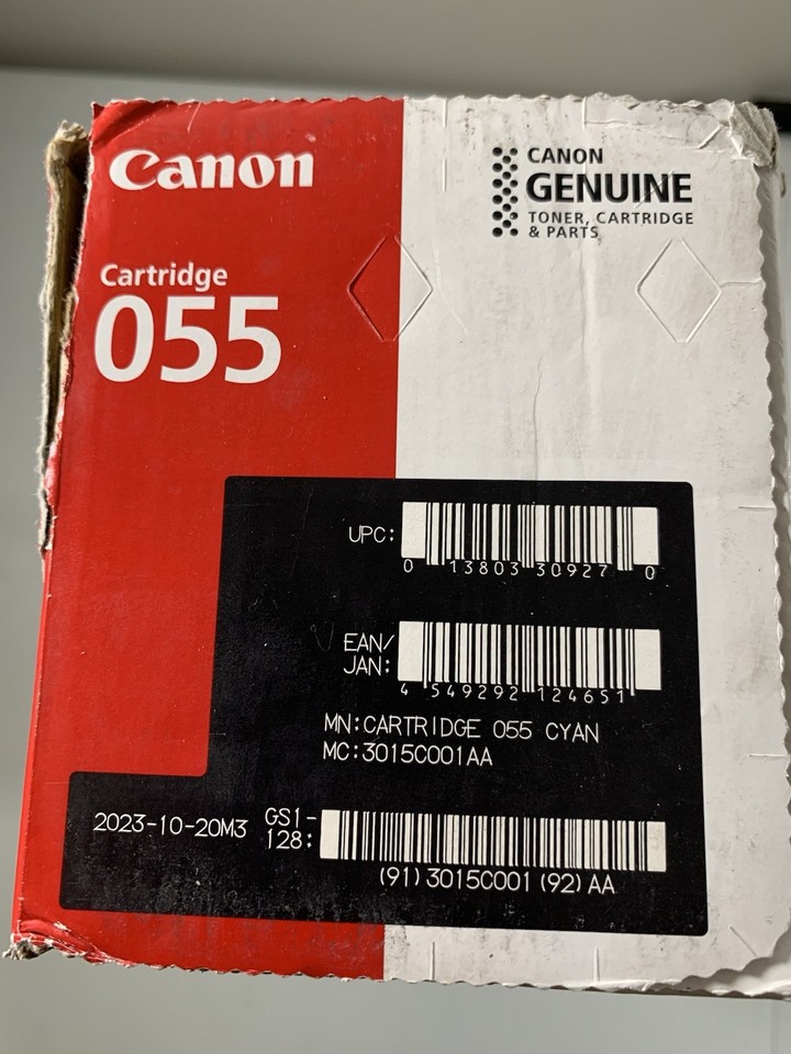 Canon 055 LBP660C Cyan Laser Genuine Original Toner Cartridge ...