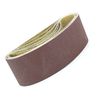 10 Sanding Belts 75mm x 533mm 36G for Erbauer EBS950, Einhell TE-BS ...