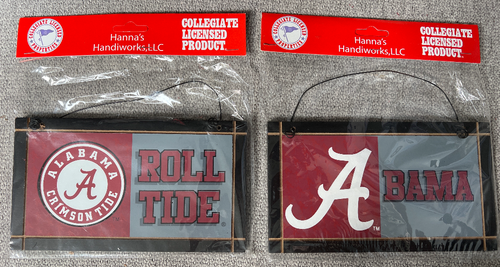 Crimson Roll Tide Bama Alabama Door Hanger Wooden Distressed Collegiate ...
