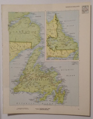 1900-Now - Map Of Newfoundland