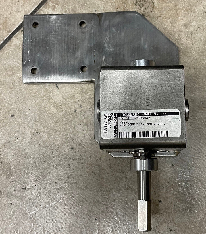 Tolomatic 0120-0420 Right Angle Gearbo 1 Ratio Slide-Rite with handle ...