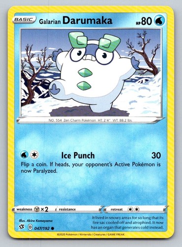 Pokémon Regular Galarian Darumaka 047/192 | eBay