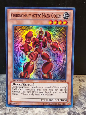 Chronomaly Aztec Mask Golem NUMH-EN001 oh! Yu-Gi-Oh! Foil Holo Super ...