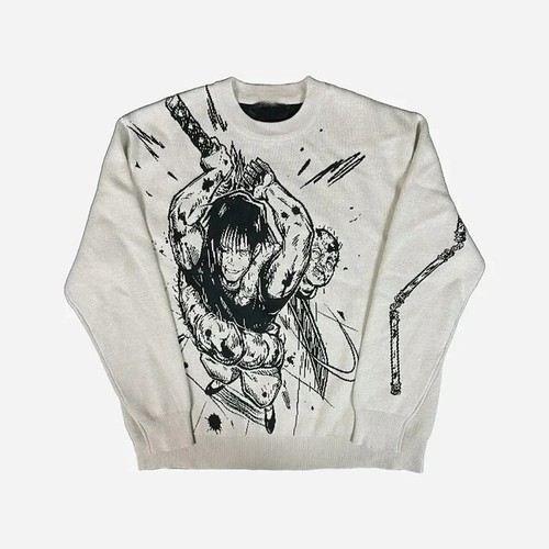 Jujustu kaisen Choso Knit Sweater, Piercing Blood Knit Sweater, Anime ...