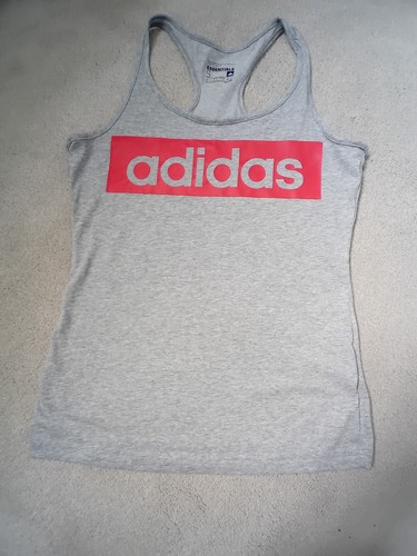 WOMANS ADIDAS GREY RACER BACK VEST TOP SIZE SMALL | eBay