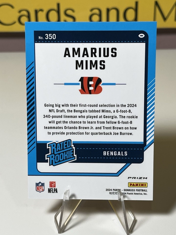 2024 Panini Donruss - Rated Rookie Amarius Mims #350 Optic Preview Pink ...