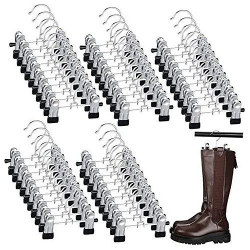 50 Pcs Boot Hangers Double Adjustable Clips Space Saving Pants Travel ...