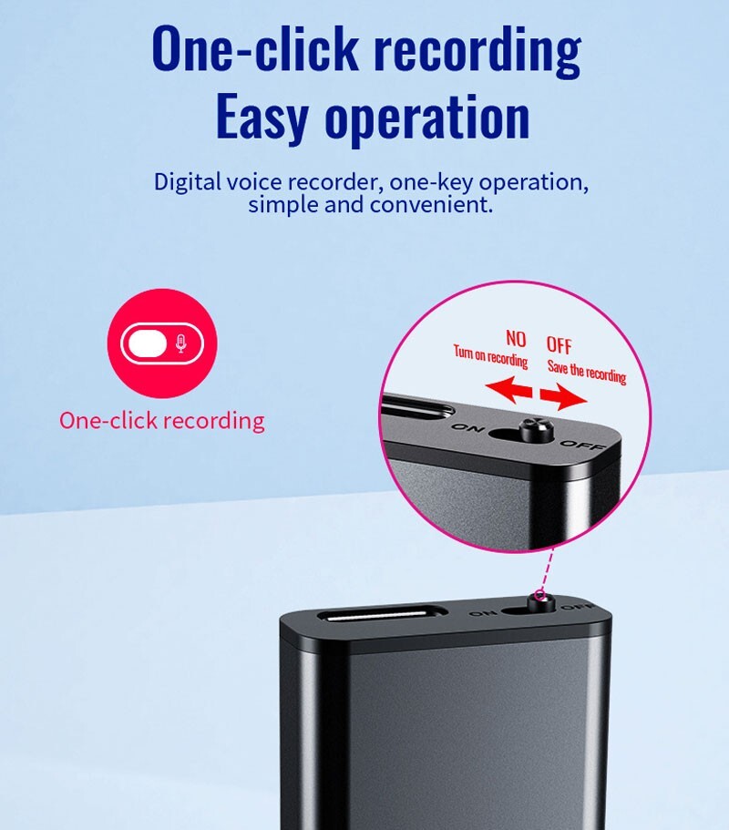 32G Mini voice activated recorder hidden magnet audio recording ...