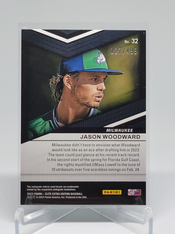 Jason Woodward 2023 Panini Elite Extra Edition #32 Green Status /499 ...