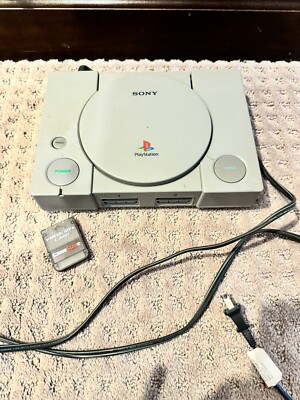 Playstation 1 PS1 Console w/ Cords, Memory Card, Madden 2004 Tested ...