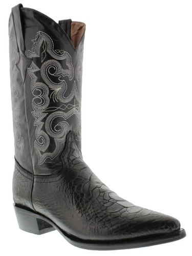 Mens Western Wear Cowboy Boot Black Animal Print Shell Leather Size 6 ...