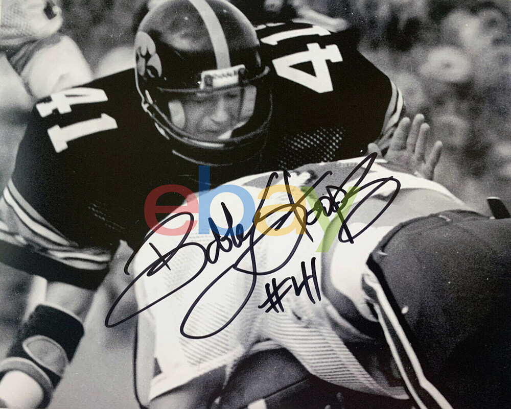 BOB STOOPS SIGNED 8x10 PHOTO IOWA HAWKEYES RARE AUTOGRAPHED reprint | eBay