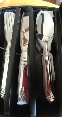 S&D LEOPARD 18pcs. STAINLESS STEEL SILVERWARE SET NEW | eBay