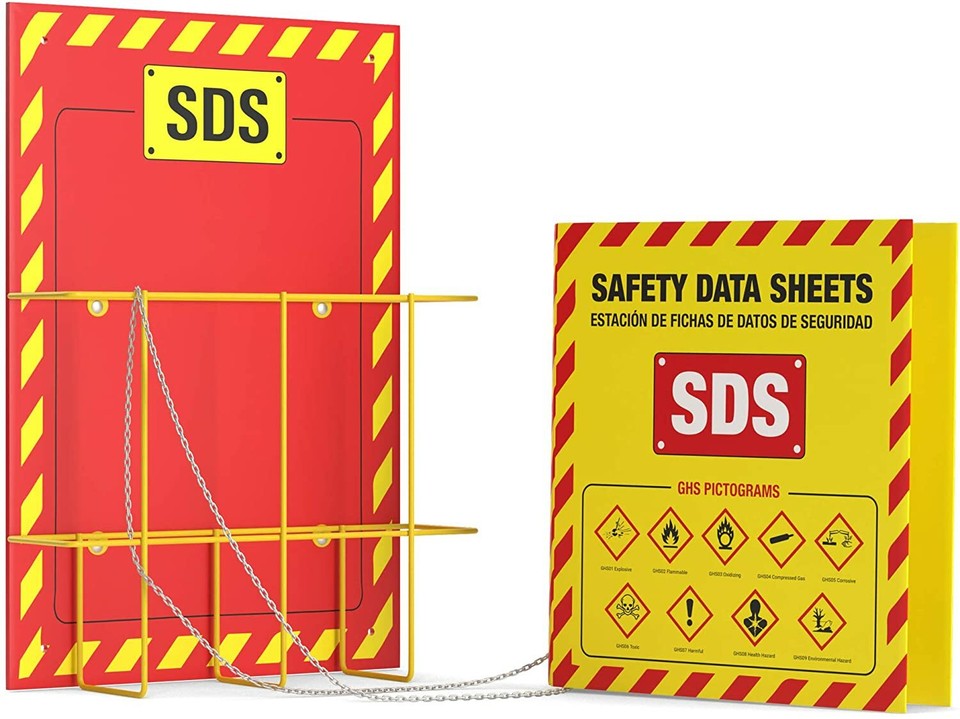 SDS Wall Station - Material Safety Data Sheet Binder with Display Sign ...
