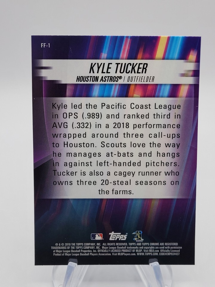 2019 Topps Chrome Freshman Flash Kyle Tucker RC Rookie Refractor ...