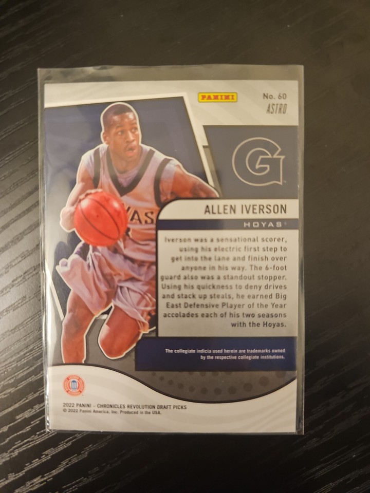 2022 Chronicles Revolution Draft Picks Astro Parallel Allen Iverson #60 ...