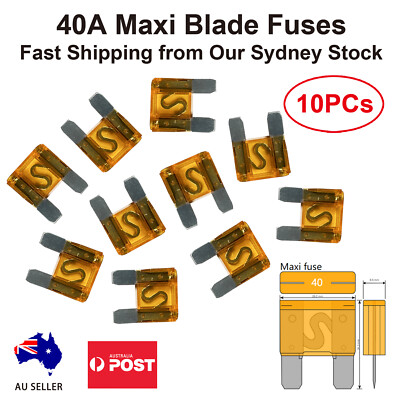 10-Pack 40A Maxi Blade Fuses - Orange Car Truck Auto Fuses 40 Amp Fuse ...