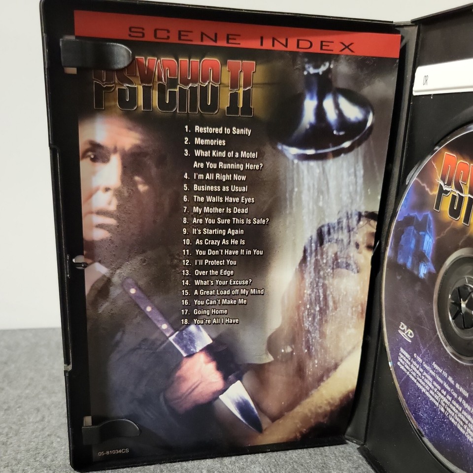 Psycho 2 (DVD, 1999, Includes original Psycho shower scene) Anthony ...