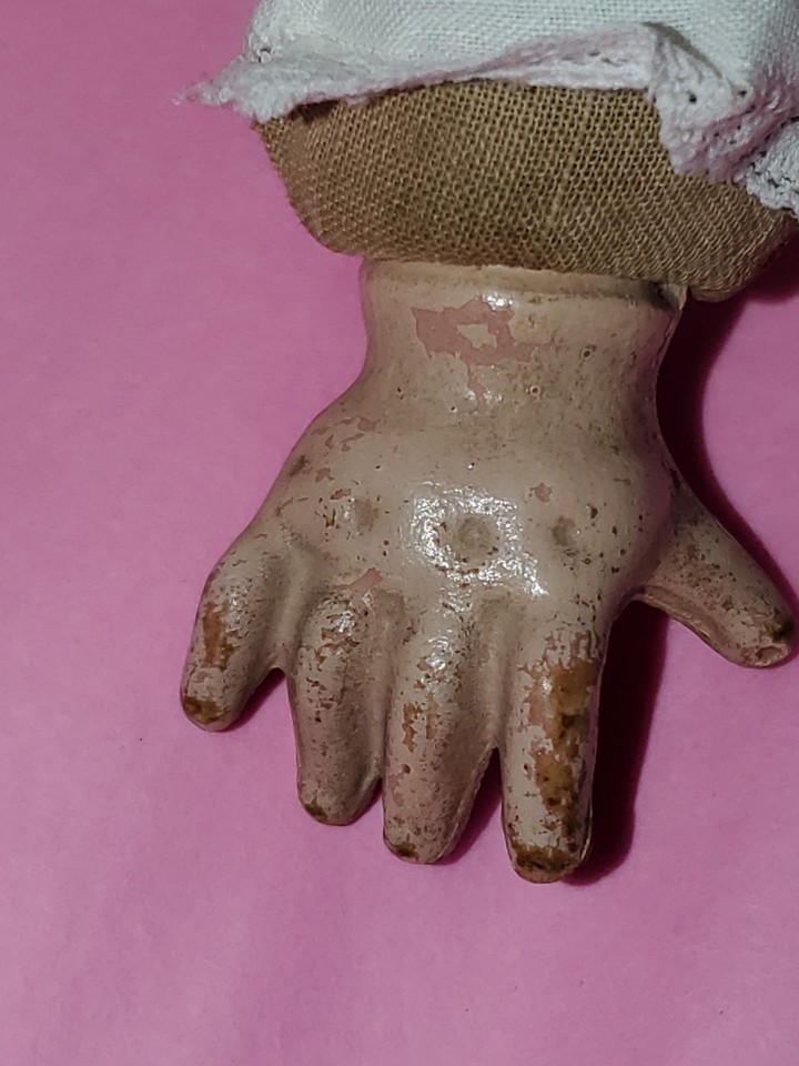 Antique Bisque Head Doll BABY PHYLLIS Sleep Eyes Cloth Body 13" | eBay