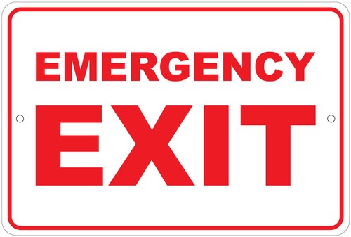 Emergency Exit Notice 8"x12" Aluminum Sign | eBay