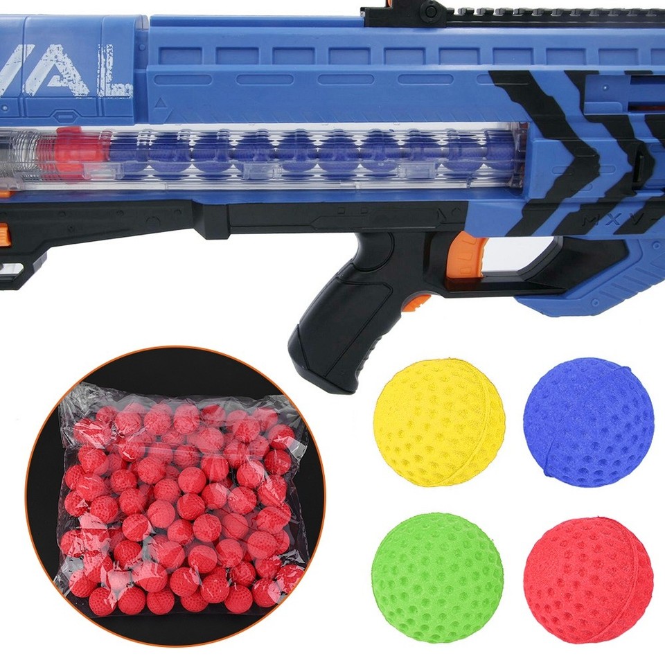 100PCS/ Pack EVA Soft Round Refilled Bullets Ball For Rival Toy Gun ...