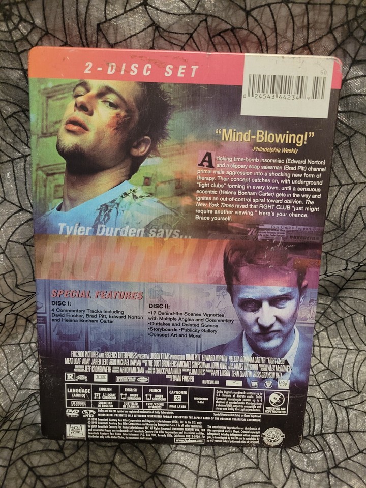 Fight Club DVD 2-Disc Collectors Edition Soap Art Steelbook 24543442349 ...