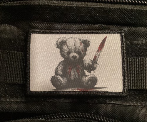 Killer Teddy Bear Patch Horror Morale Tactical Hook [sub] | eBay