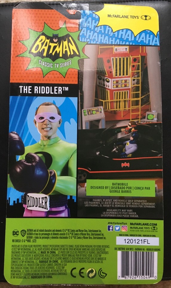 McFarlane DC Batman Boxing RIDDLER 6” Retro Action Figure 1966 Classic ...