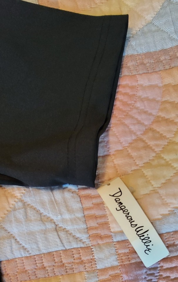 Dangerous Willie Black Metallic Sheer Rave Disco Short Sleeve Button ...