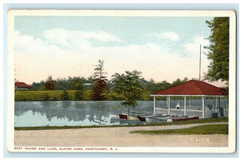 1912 Boat House and Lake, Slater Park, Pawtucket Rhode Island, RI ...