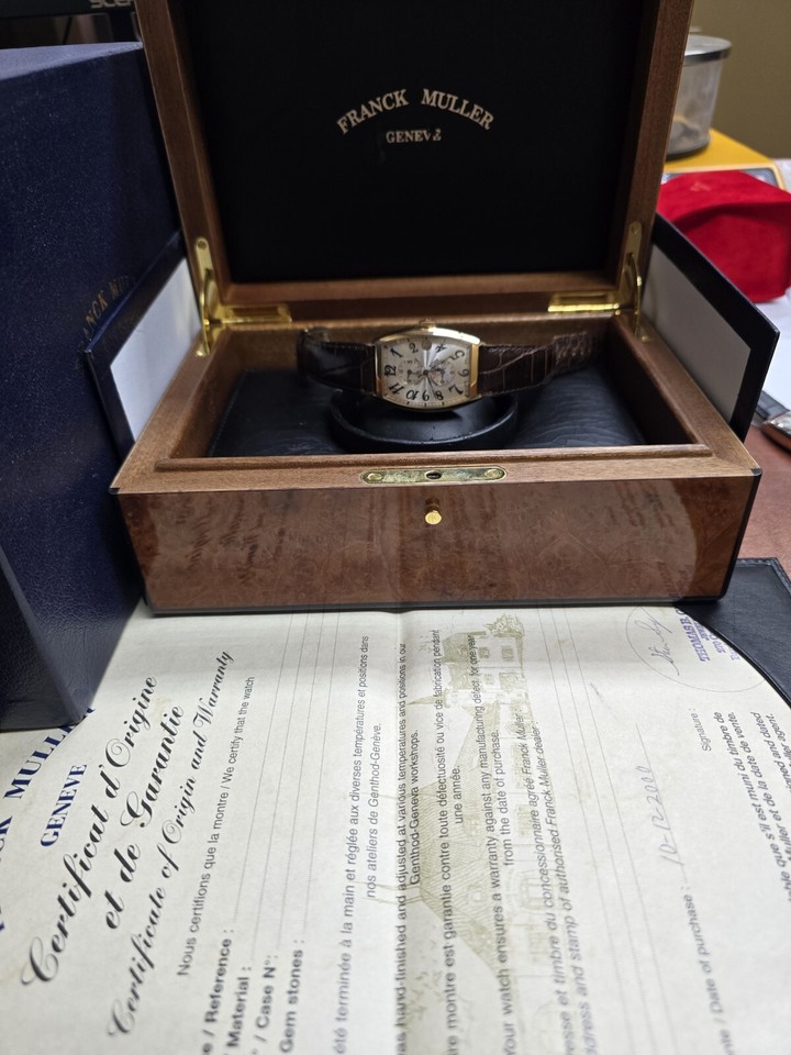 Franck Muller Master Banker 6850 MB 18K Rose Strap Watch. Nice. B/P. | eBay