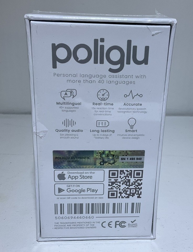 Poliglu Real-Time Translator Multilingual 40+ Languages New Sealed! | eBay