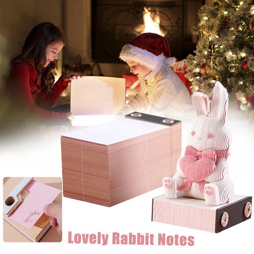3D Notepad Cute Bunny notes Three- Dimensional Rabbit Memo Pad Paper ...