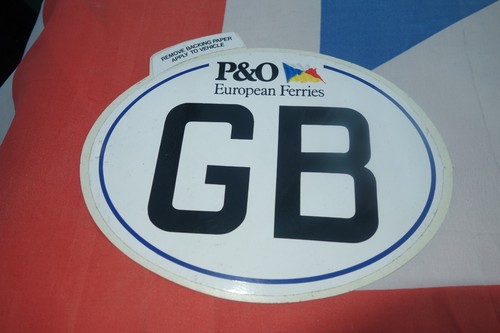CLASSIC GB CAR STICKER P&O EUROPEAN FERRIES 1970S | eBay
