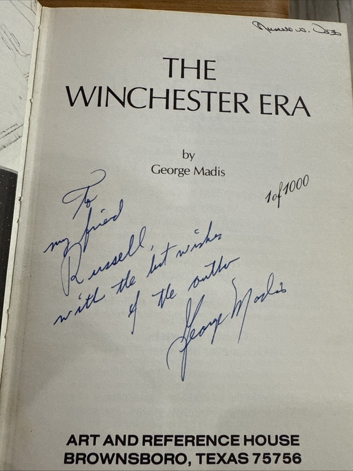The Winchester Era 1 of 1000 George Madis Signed 1st Edition HC 1984 | eBay