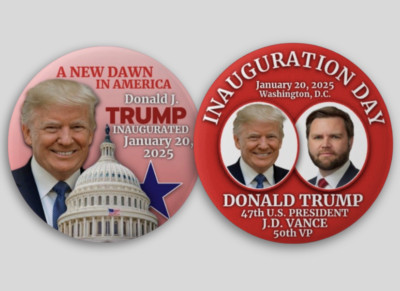 Donald Trump Inauguration Pin Buttons JD Vance Commemorative Republican ...
