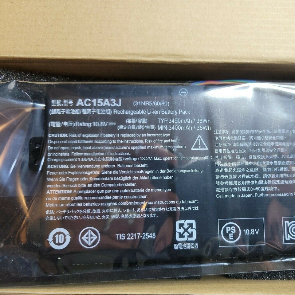 AC15A3J AC15A8J Battery for Acer Chromebook R11 CB5-132T CB5-132T-C1LK ...