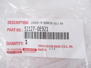 Genuine OEM Toyota Lexus 52127-0E921 Right Front Bumper Tow Hook Cover ...