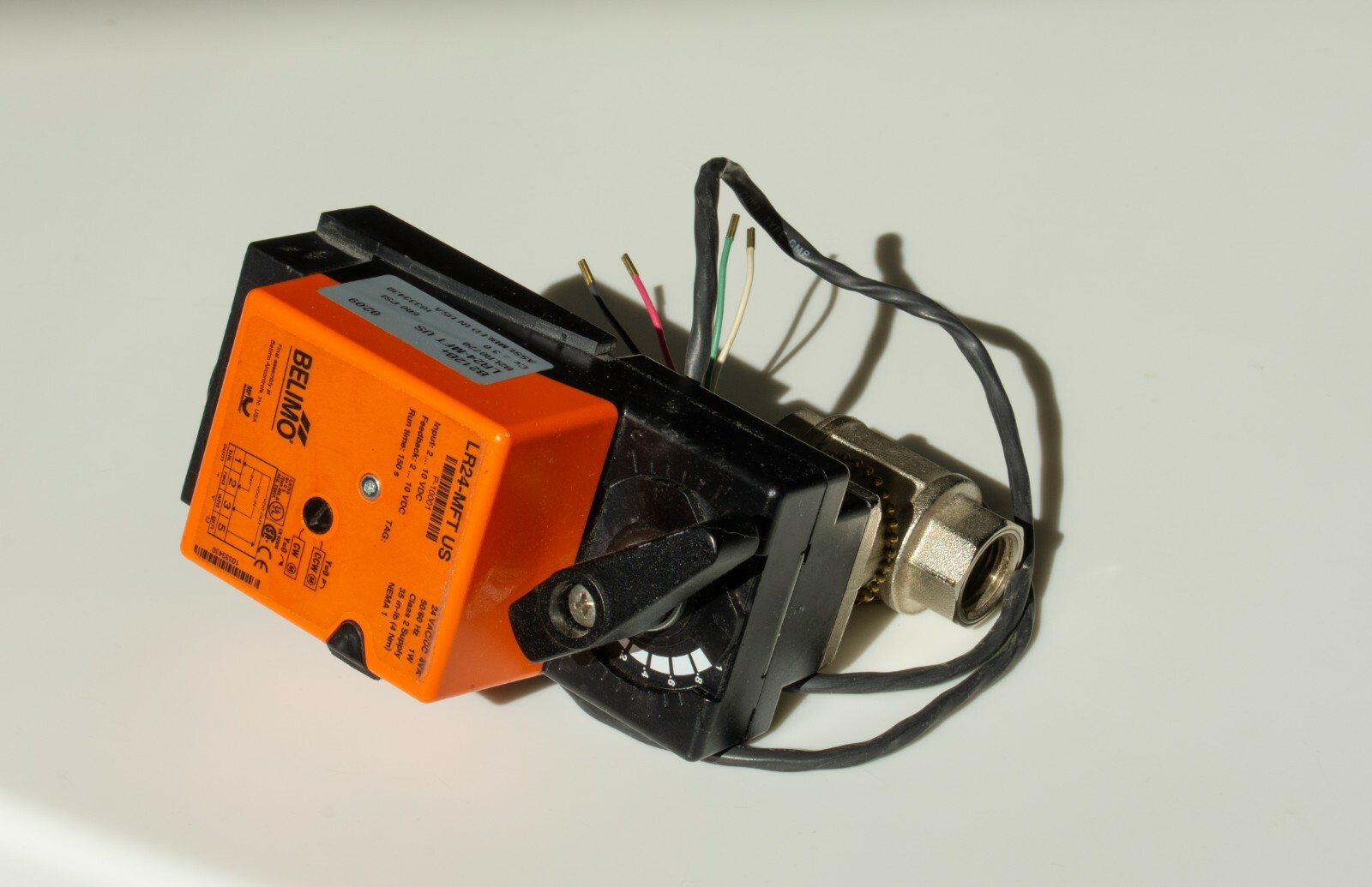 Belimo LR24-MFT US 1/2" B212B+, 24 VAC, 2-10 VDC input, Cv=3.0, 6-m ...