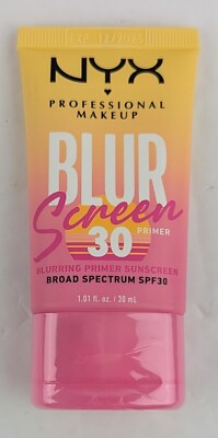 NYX Blur Screen SPF 30 Blurring Primer Sunscreen 1fl.oz./30ml Sealed ...