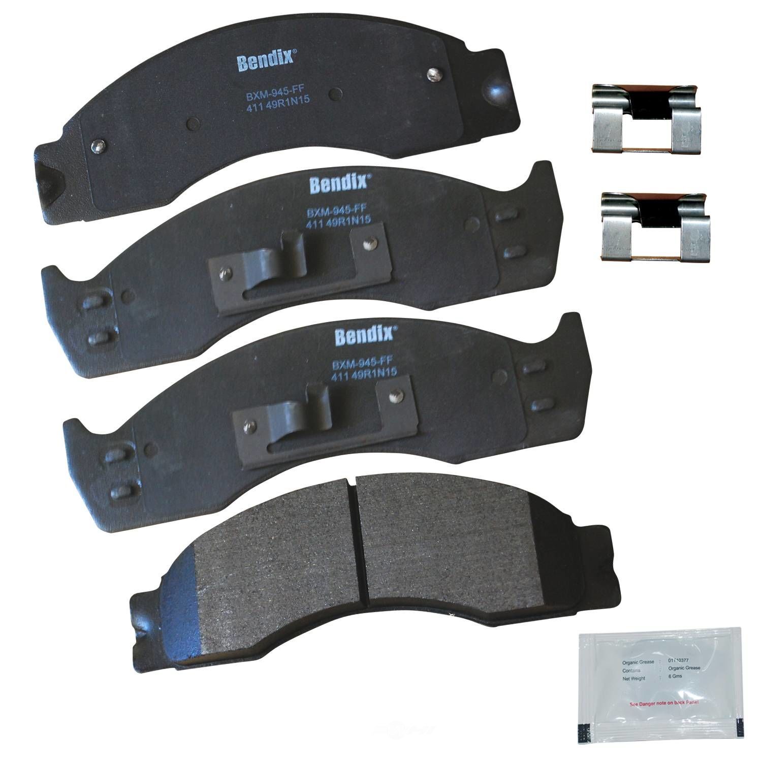 Disc Brake Pad Set-Priority One Semi-Metallic BPR Bendix CFM411 for ...