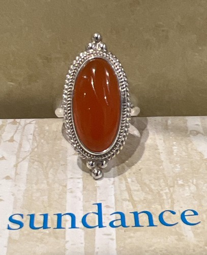 NWT Sundance Catalog Silver Red Onyx “Leandre Ring” Size 7 $198 | eBay