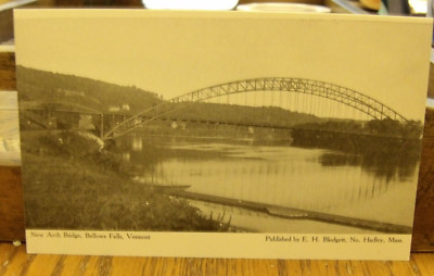 US POSTCARD 1906 BELLOWS FALLS, VT. NEW ARCH BRIDGE-Unused | eBay