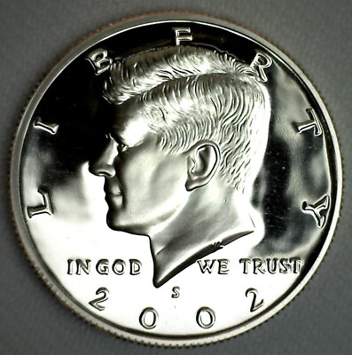 2002 S Clad Proof Kennedy Half Dollar Coin 50 Cent JFK 50c Fifty Cents ...