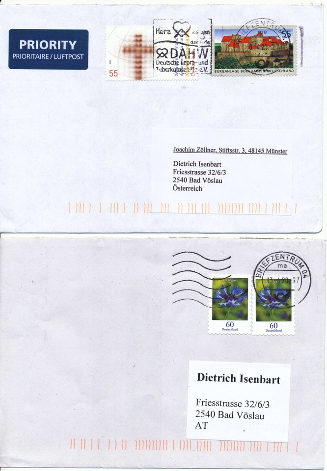 Germany / 3 Letters with nice Stamps from Germany to Austria | eBay